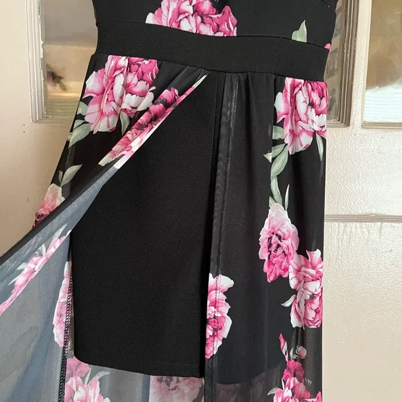 No Boundaries | Dresses | No Boundaries Flower Dress With Black Shirts ...
